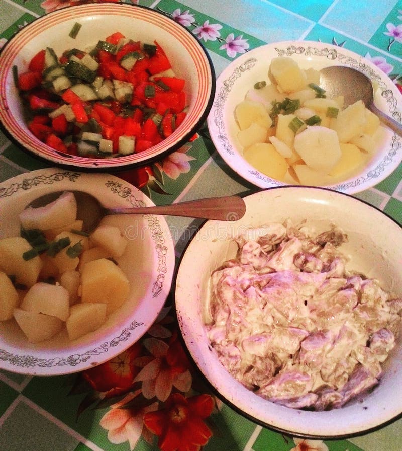 Willage eat editorial image. Image of willage, potatos - 96989340