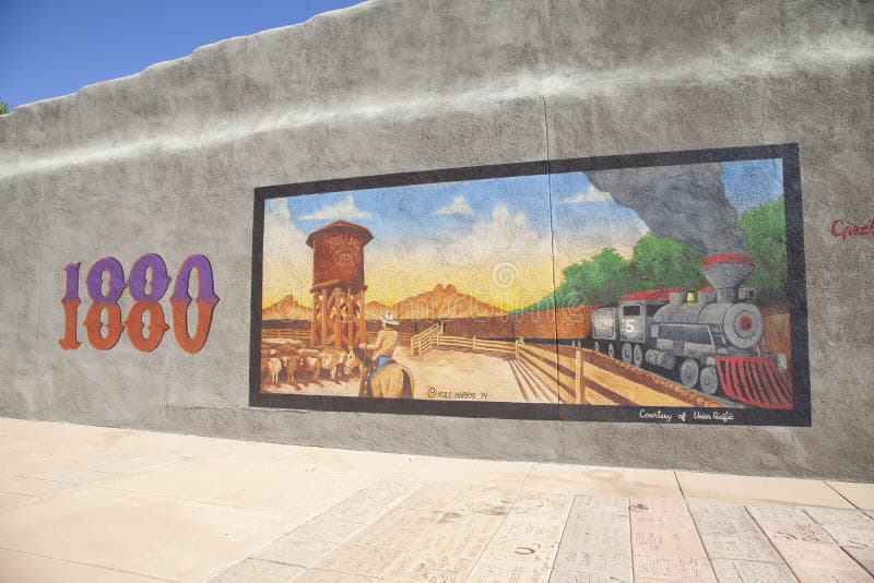 Willcox Arizona Wall Mural editorial photography. Image of travel ...