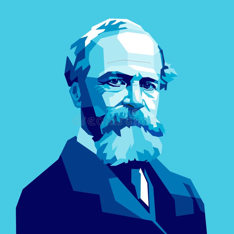 William James Vector Portrait Illustration Foto de archivo editorial ...