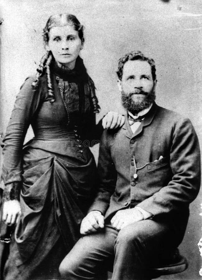William and Jane Simpson, Ca. 1880 Stock Photo - Image of clothing ...