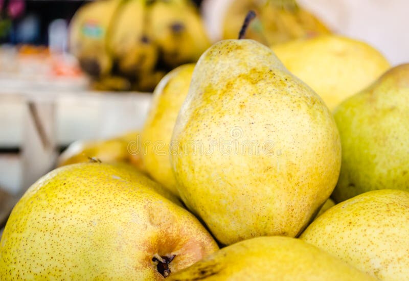 Williams Pear in the Market Stock Photo - Image of golden, autumn ...