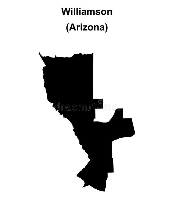 Williamson outline map stock vector. Illustration of boundary - 385911245