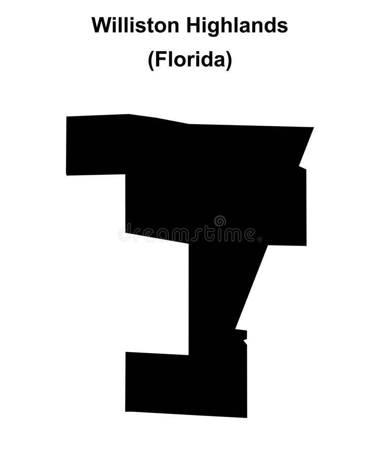 Williston Highlands Outline Map Stock Vector - Illustration of ...