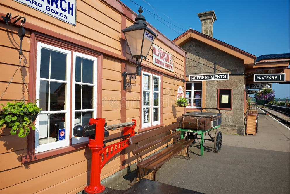 Williton Station North Devon UK Editorial Image - Image of footbridge ...