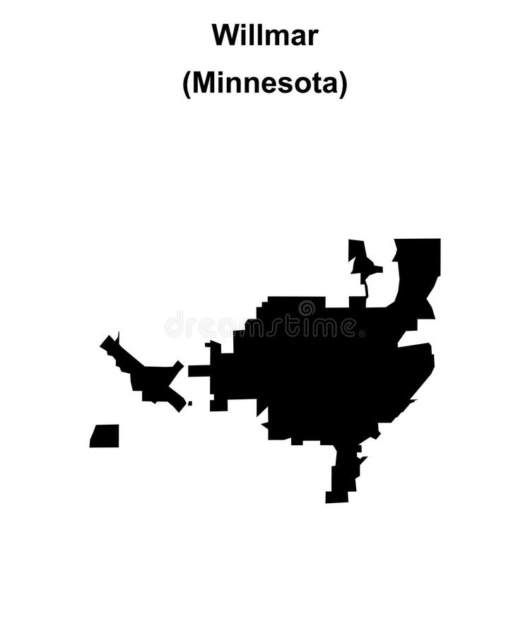 Willmar outline map stock vector. Illustration of city - 357451550