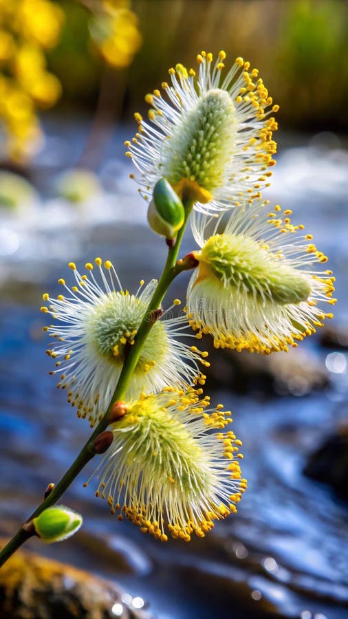 A Willow Like Flower with Thin Dangling Petals that Wave in a Chaotic ...
