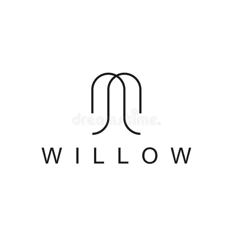Willow Logo Icon Vector Designs Stock Vector - Illustration of brand ...