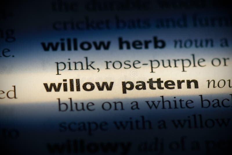 Willow pattern stock photo. Image of closeup, willow - 161578730