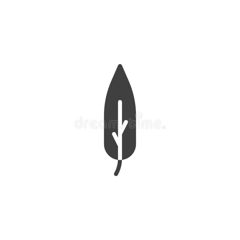 Willow Tree Leaf Vector Icon Stock Vector - Illustration of foliage ...