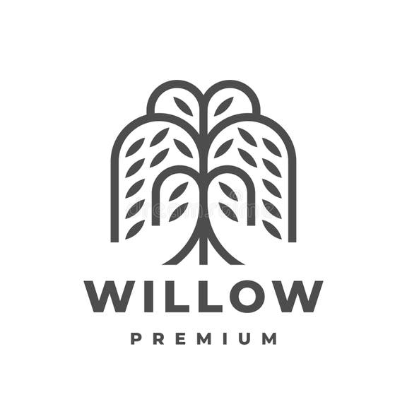 Willow tree logo design stock vector. Illustration of abstract - 258244344