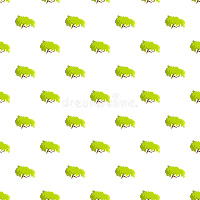 Willow Tree Pattern Seamless Stock Vector - Illustration of botany ...