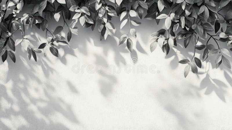 Willow Tree Shadow, a Gray Silhouette of Willow Tree Leaves Cast on a ...