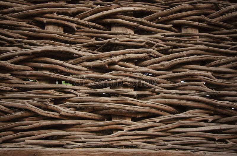 Willow wicker fence stock photo. Image of fence, craft - 45552316