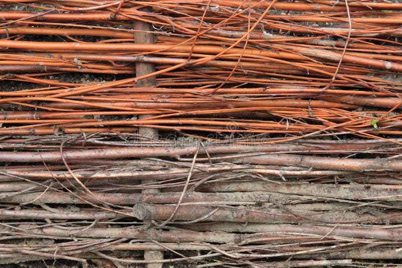 Willow wicker fence stock photo. Image of fence, craft - 45552316