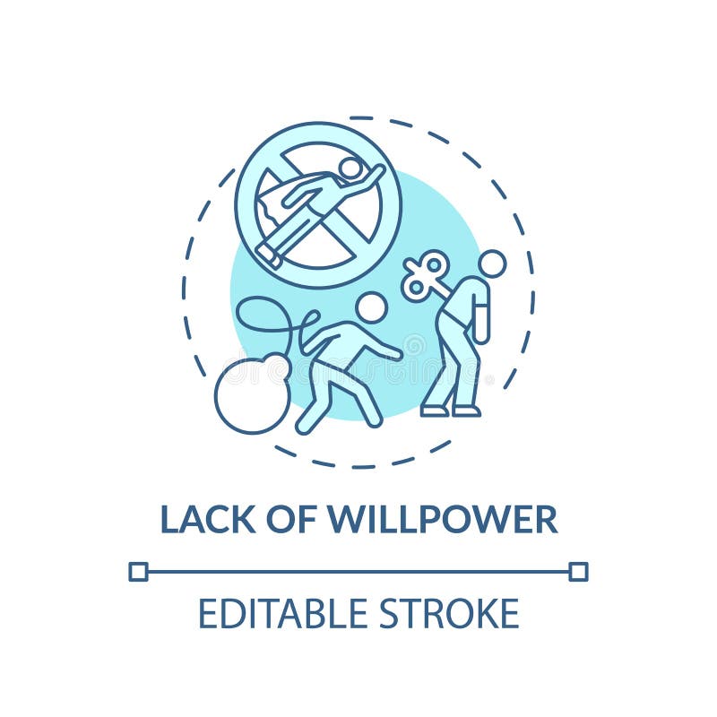 Willpower Lacking Concept Icon Stock Vector - Illustration of blue ...