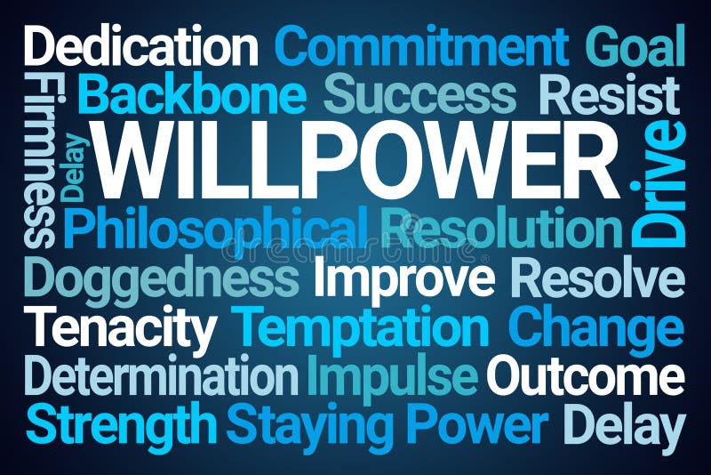Willpower Word Cloud stock illustration. Illustration of resist - 143807196