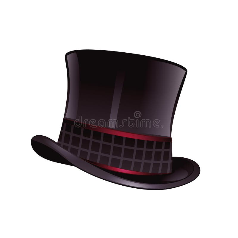 Willy Wonka S Black Top Hat Isolated Stock Vector - Illustration of ...