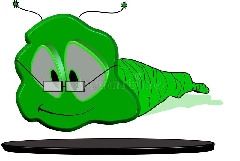 Willy worm character in 3d stock illustration. Illustration of concept ...