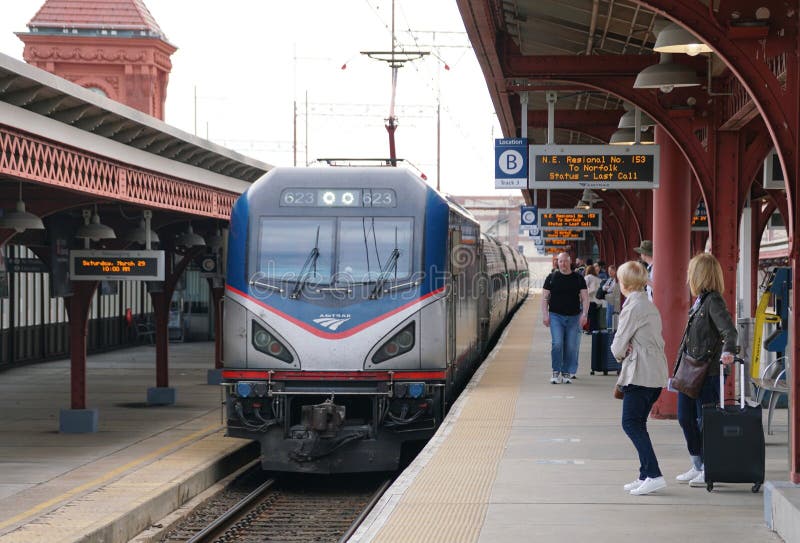 Wilmington, Delaware, U.S - March 30, 2025 - Passengers Boarding on an ...