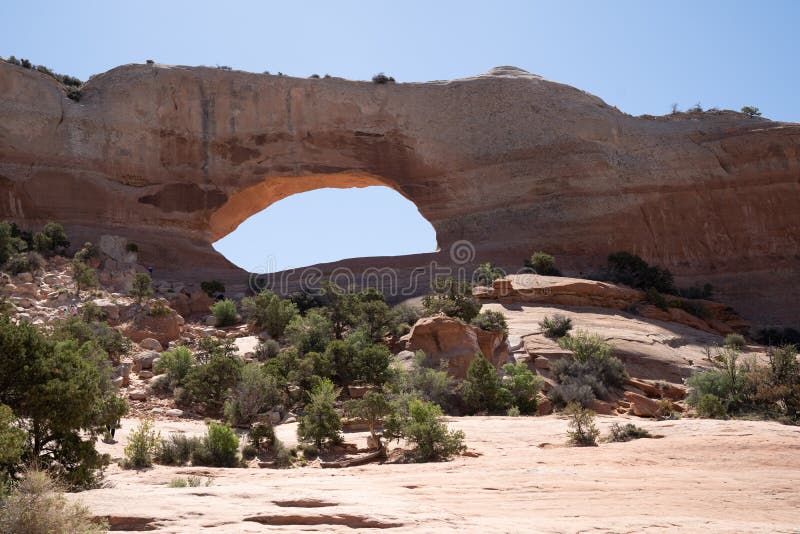 Wilson Arch, a Natural Formation Near Moab Utah Stock Photo - Image of ...