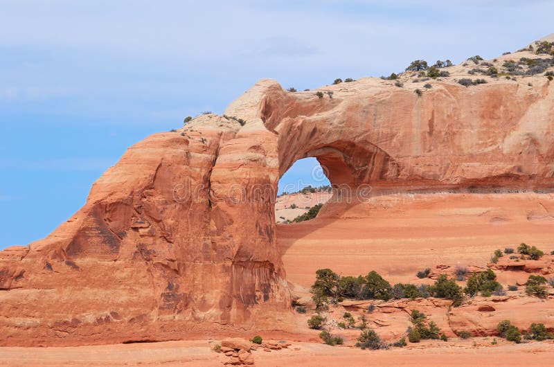 Wilson Arch stock image. Image of orange, landscape, mountains - 30349033