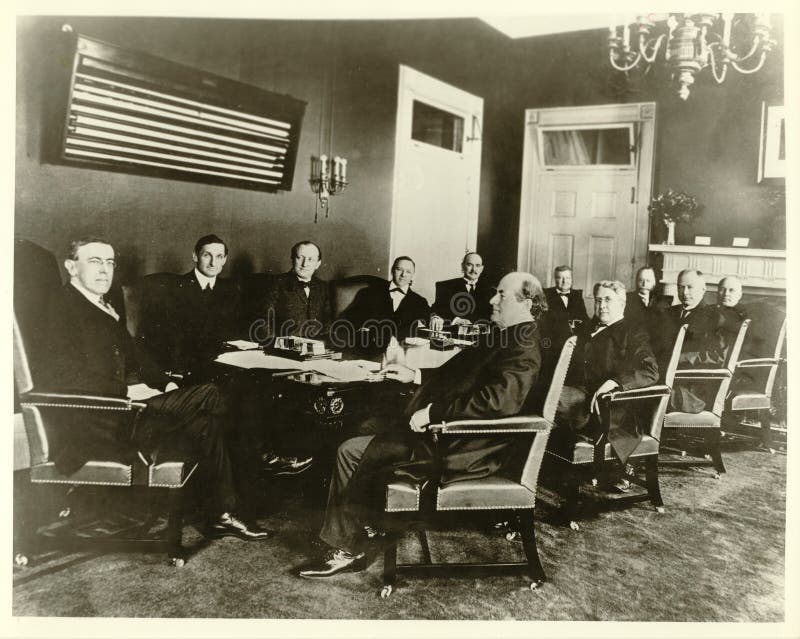 Wilson And His First Cabinet Stock Photo - Image of presentation, team ...