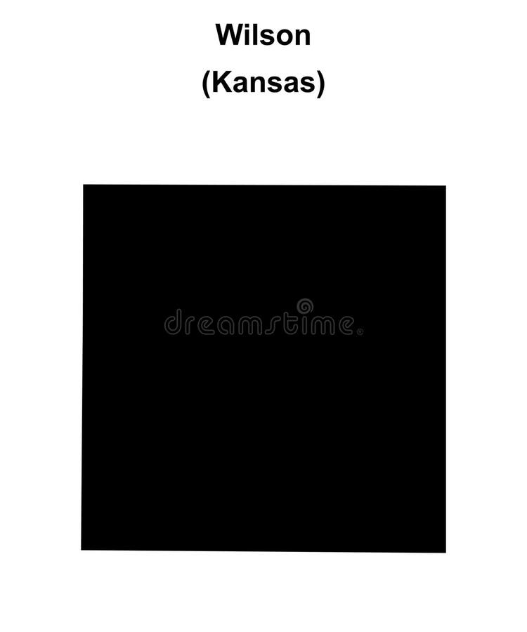 Wilson outline map stock vector. Illustration of boundaries - 361549752