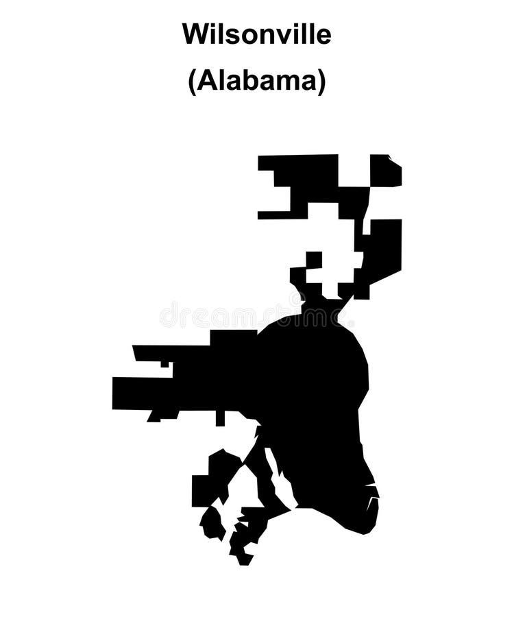 Wilsonville outline map stock vector. Illustration of cartography ...