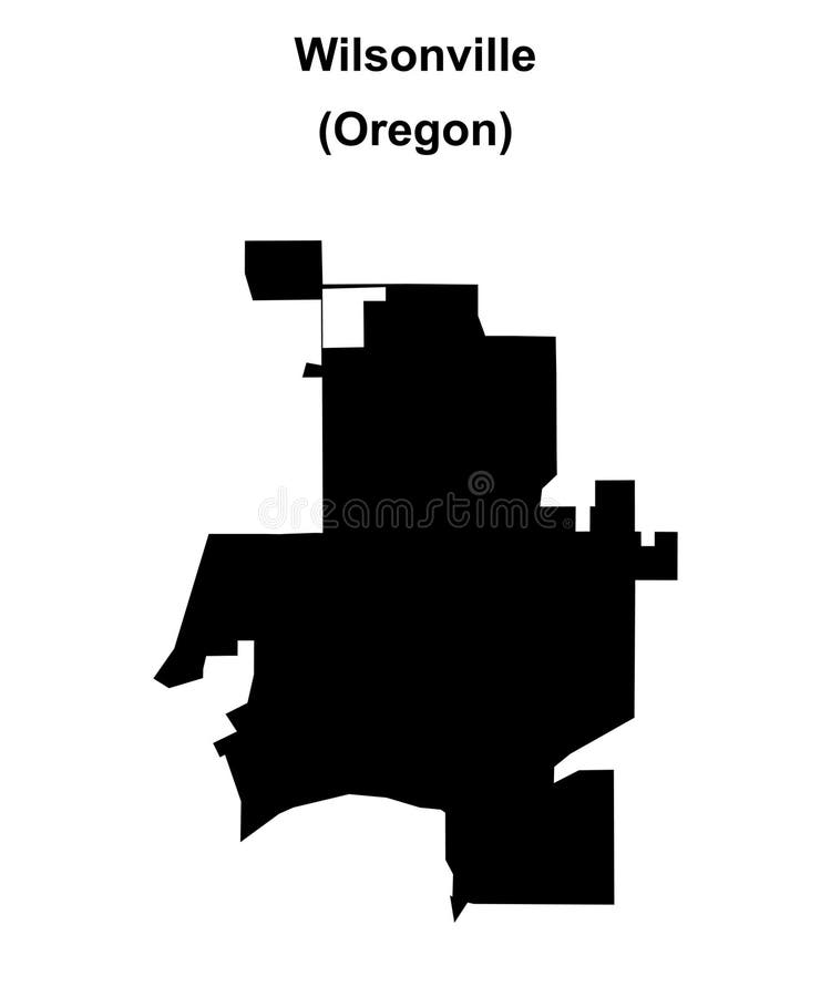 Wilsonville outline map stock illustration. Illustration of empty ...