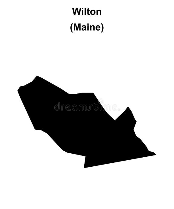 Wilton outline map stock illustration. Illustration of outline - 387373681