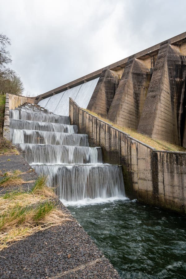 Wimbleball dam stock image. Image of england, building - 243206877