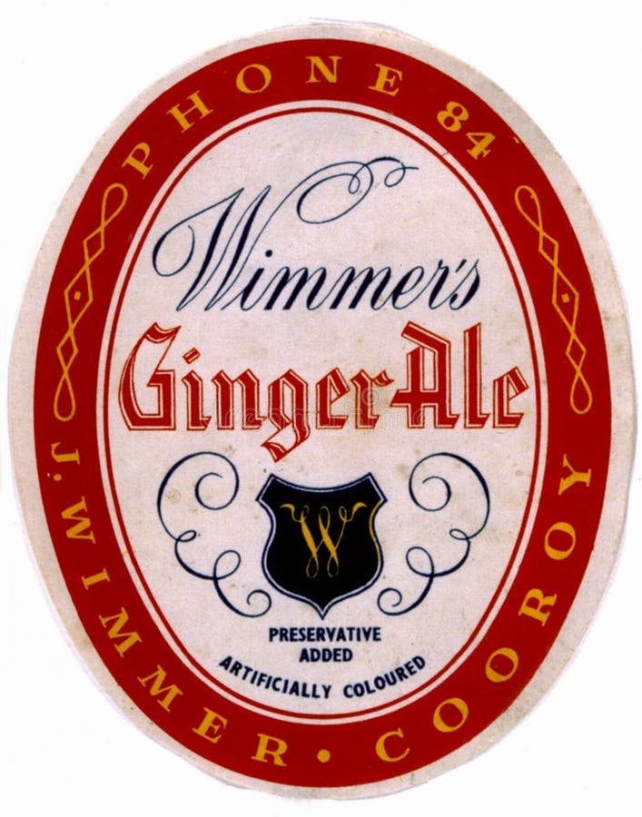 Wimmers Ginger Ale Label Picture. Image: 222340632