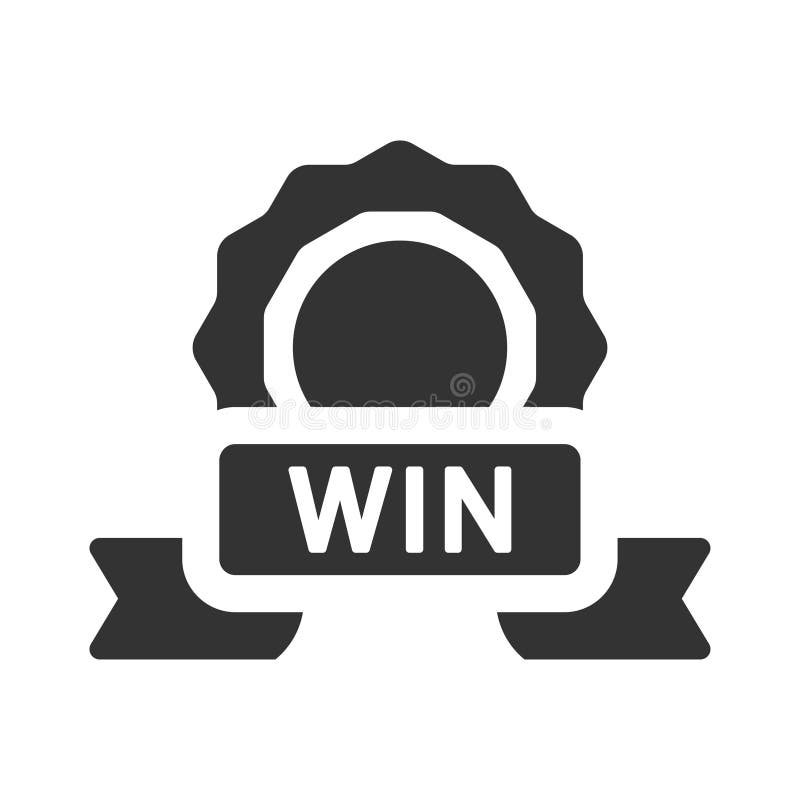 Win badge Icon stock vector. Illustration of winner - 290854740