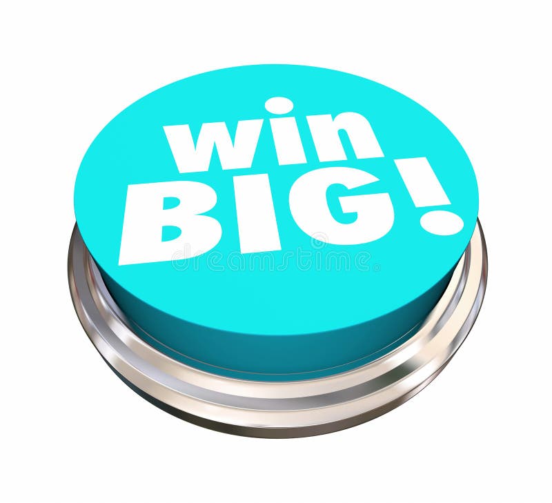 Win Big Button Jackpot Lottery Contest Stock Illustration ...