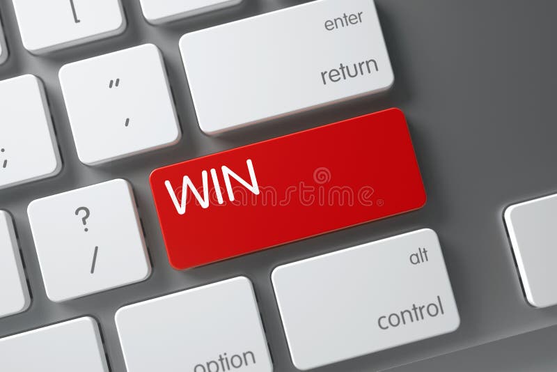 Win Button. 3D. stock image. Image of winwin, lucky, enter - 77859697