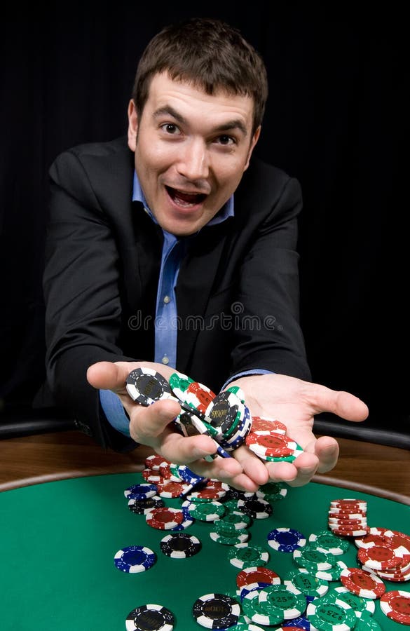 Win in the casino stock photo. Image of emotion, people - 9063084