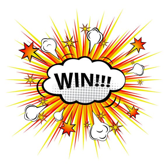 WIN! Comic Speech Bubble, Cartoon. Stock Vector - Illustration of ...