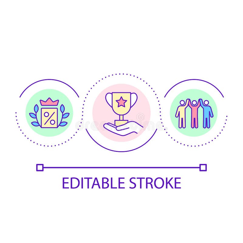 Win Competition Loop Concept Icon Stock Vector - Illustration of ...