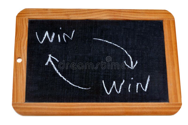 Win Win Concept with a School Slate Stock Illustration - Illustration ...