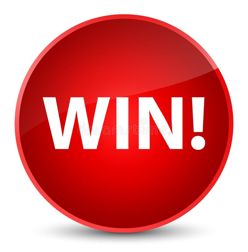 Win Elegant Red Round Button Stock Illustration - Illustration of ...