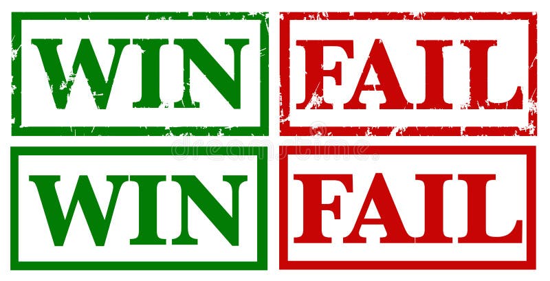 Win Fail Rubber Stamps Vector Stock Illustrations – 2 Win Fail Rubber ...