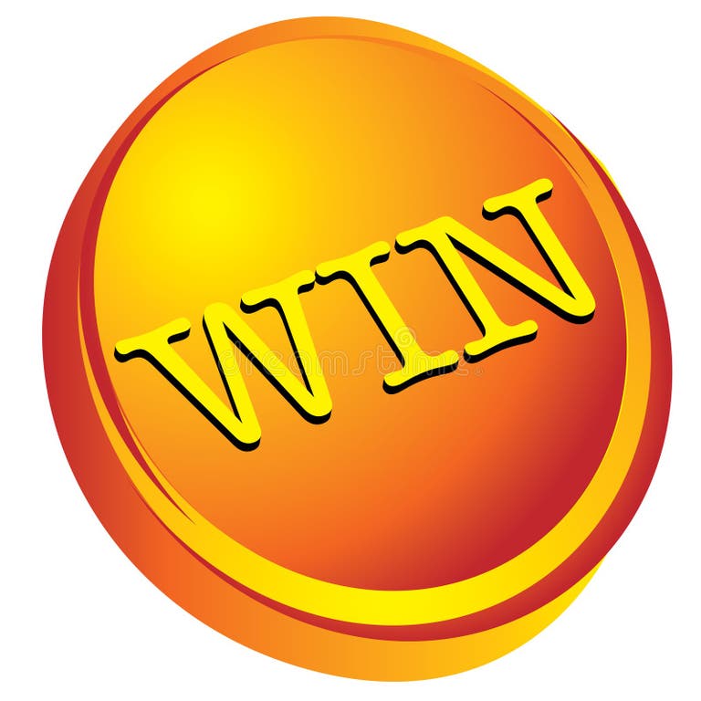 Win on gold 3d design stock vector. Illustration of item - 7762237
