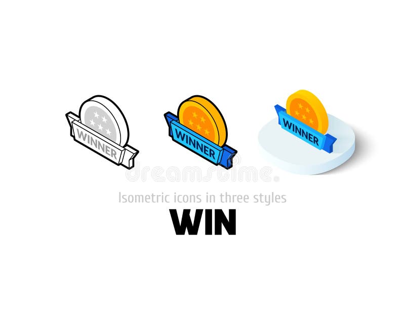 Win Icon in Different Style Stock Vector - Illustration of object ...