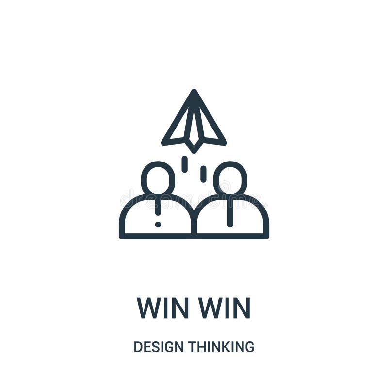 Win Win Icon Vector from Design Thinking Collection. Thin Line Win Win ...
