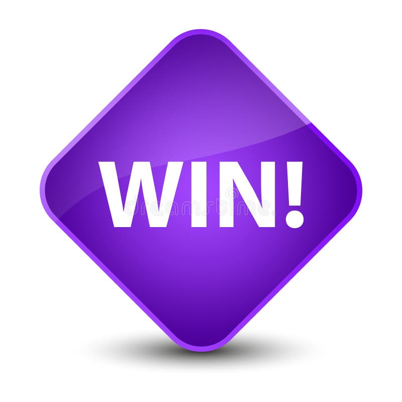 Win Elegant Purple Diamond Button Stock Illustration - Illustration of ...
