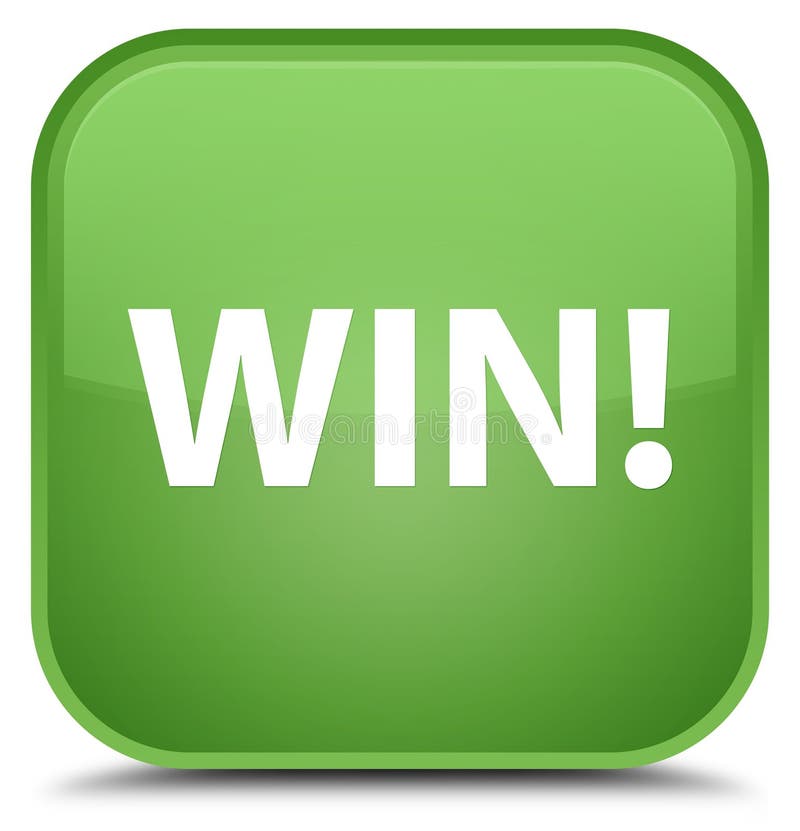 Win Special Soft Green Square Button Stock Illustration - Illustration ...