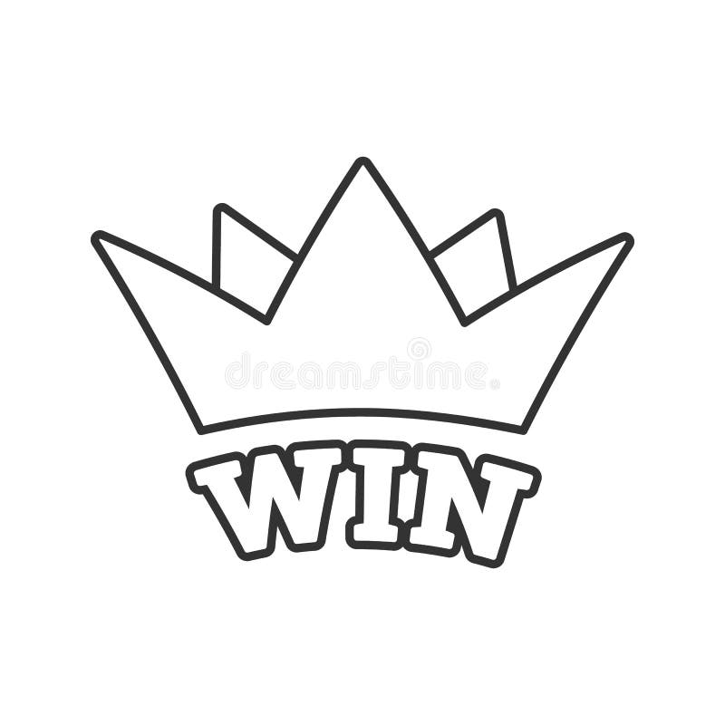 Win linear icon stock vector. Illustration of icon, entertainment ...