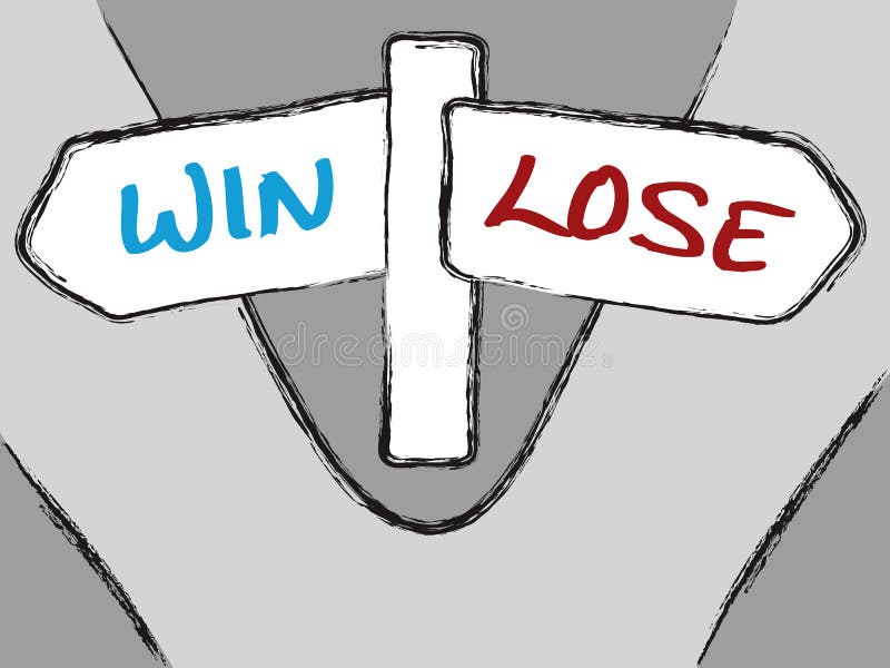 Win and Lose stock vector. Image of cross, signs, choose - 24316813