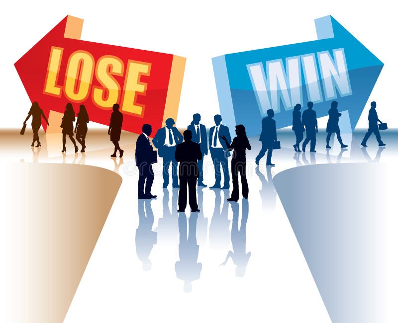 Win or lose stock vector. Illustration of girl, business - 7479098