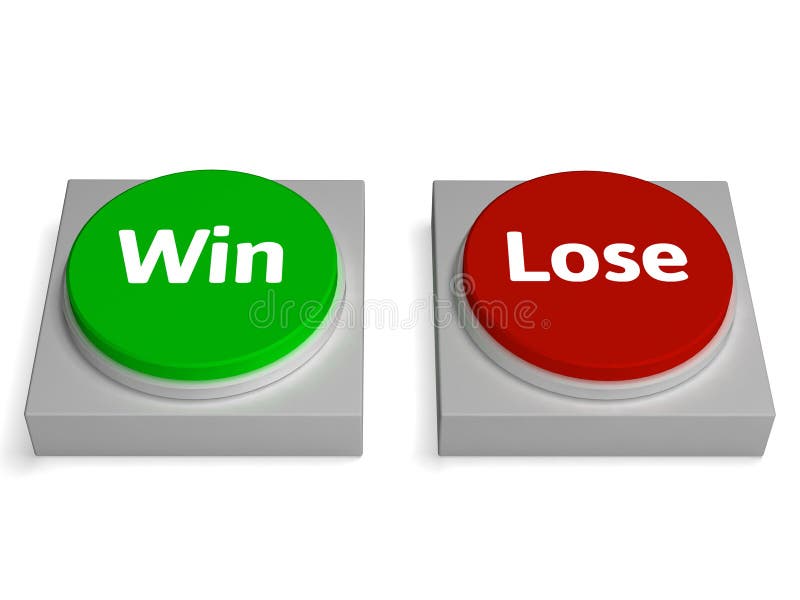 Win Lose Buttons Show Winning or Losing Stock Illustration ...